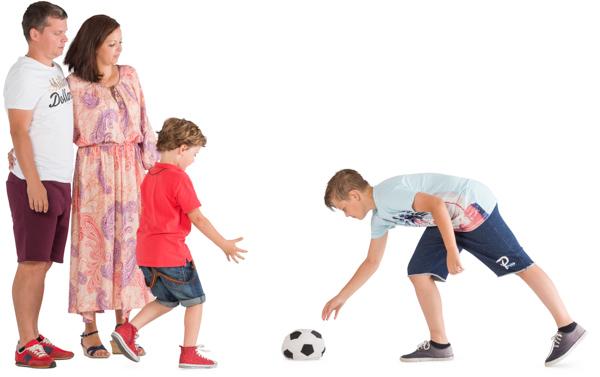 Family Playig A Ball