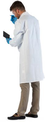Standing Scientist With Notes