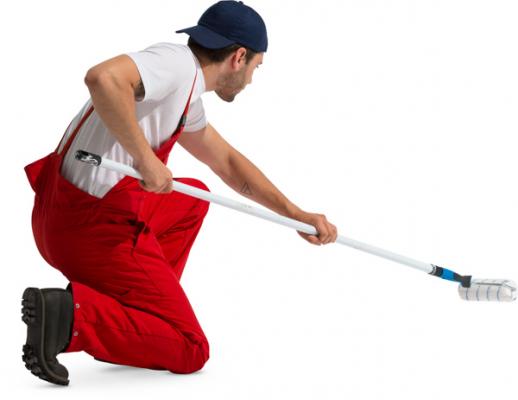 Painter Using Painting Roll