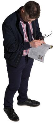 Standing Man With A Newspaper