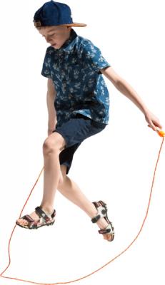 Boy Jumping Skipping Rope