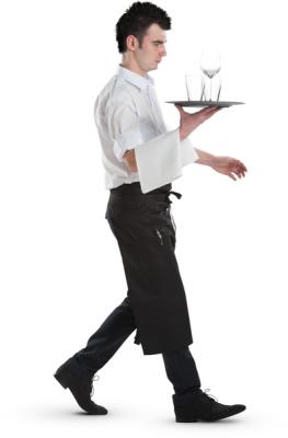 Walking Waiter With Tray