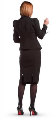 Standing Hostess With Documents