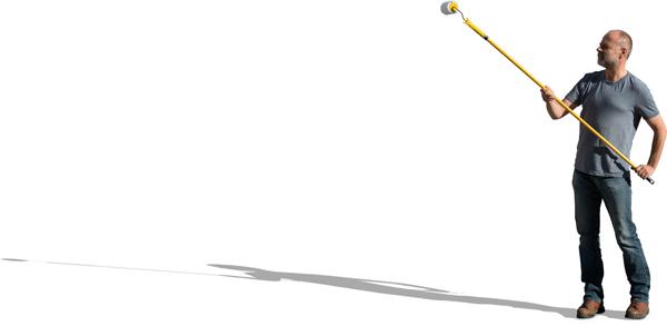 Standing Man Painting Wall