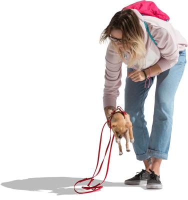 Lady Lifting Dog