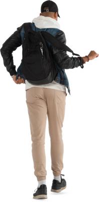 Man Take Off The Backpack