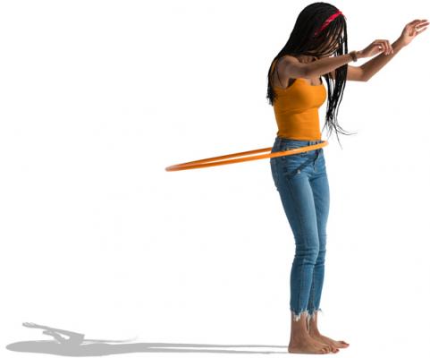 Black Woman With Hula Hoop
