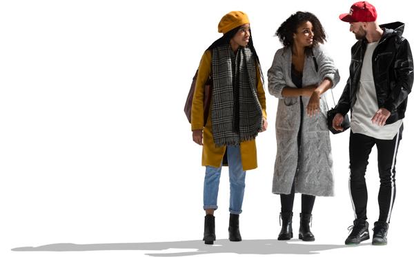 Group Of People Standing And Talking