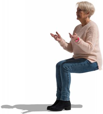Sitting Woman Talking