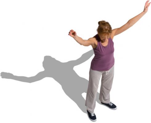 Standing And Relaxing Woman