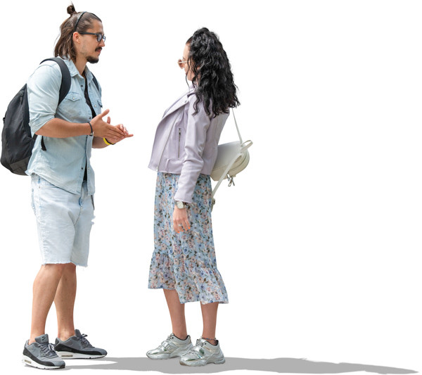 Friends Talking Outside