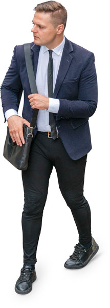 Smartly Dressed Man With A Bag